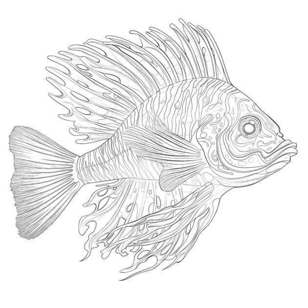 Saltwater Fish Coloring Pages | Coloring Pages Mimi Panda