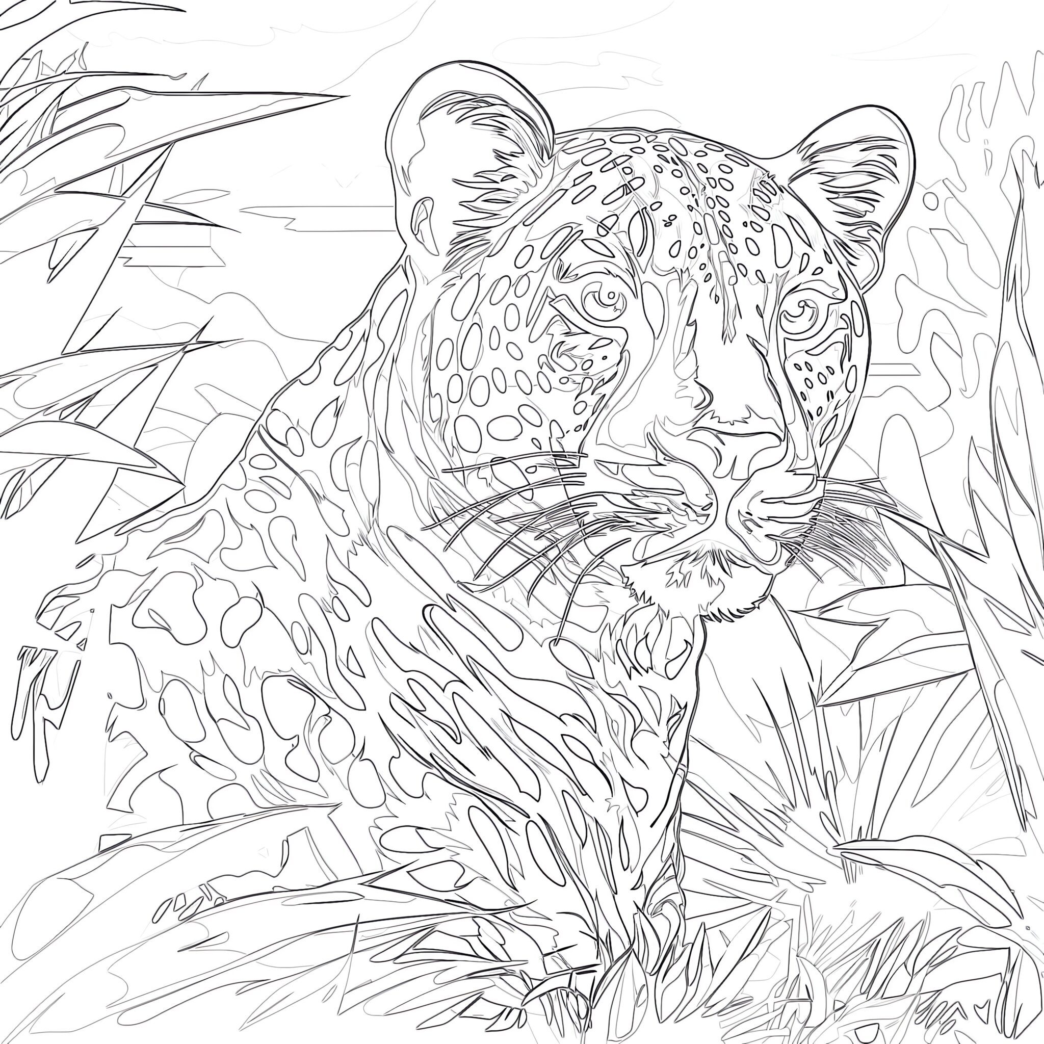 Cheetah Color Sheet | Coloring Pages Mimi Panda