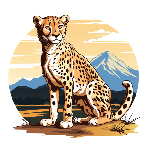 Cheetah Color Sheet | Coloring Pages Mimi Panda