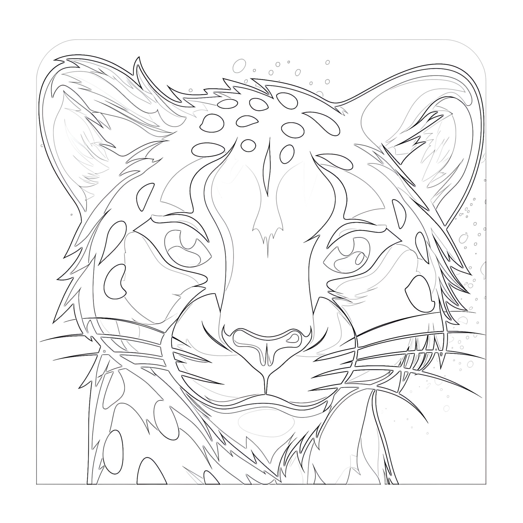 Cheetah Coloring Pages Free | Coloring Pages Mimi Panda