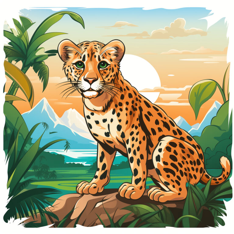 Cheetah Color Sheet | Coloring Pages Mimi Panda