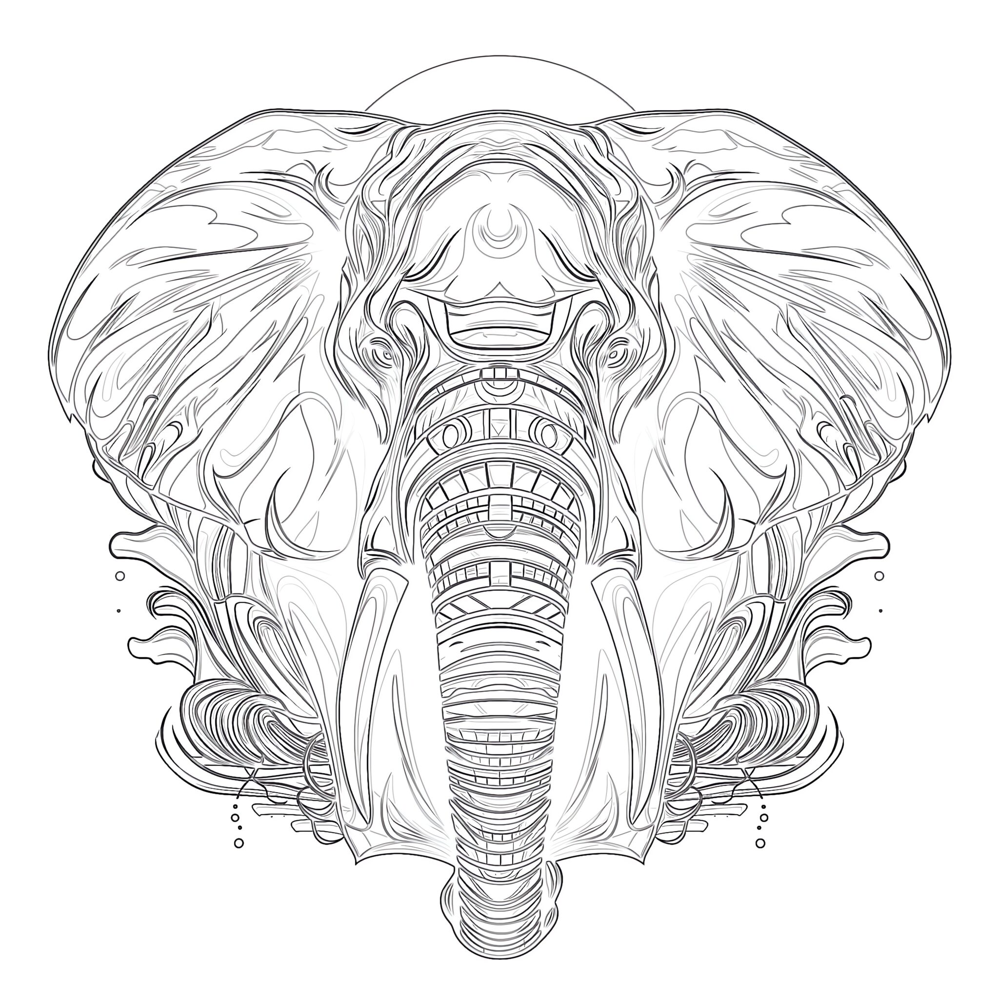 Coloring Pages Elephant Printable | Coloring Pages Mimi Panda
