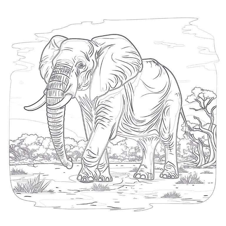 Cute Coloring Pages Of Elephants | Coloring Pages Mimi Panda