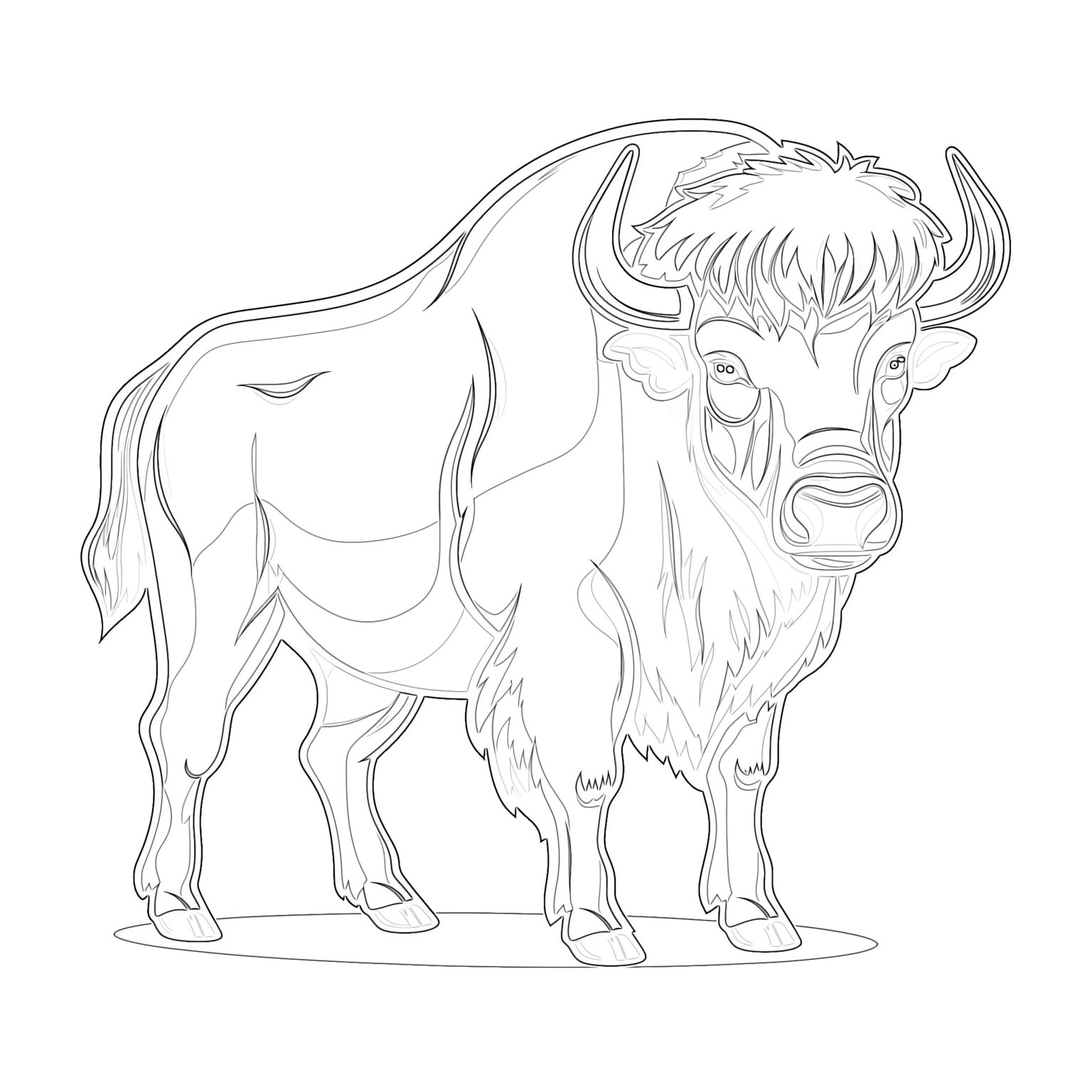 Free Printable Buffalo Coloring Pages | Coloring Pages Mimi Panda