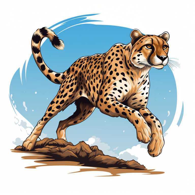 Cheetah Color Sheet | Coloring Pages Mimi Panda