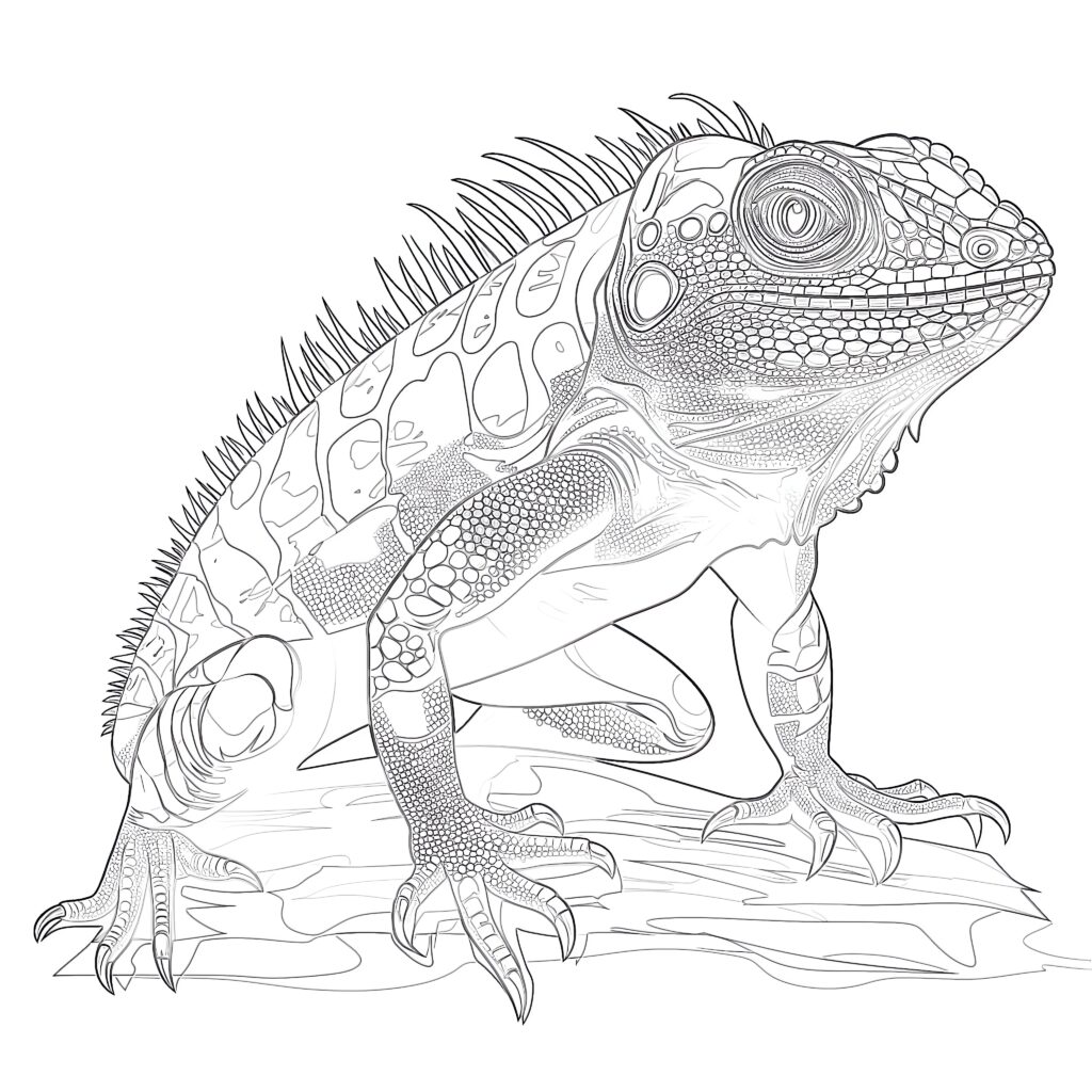 Lizard Coloring | Coloring Pages Mimi Panda