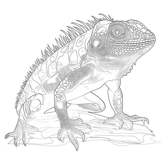 Lizard Coloring | Coloring Pages Mimi Panda