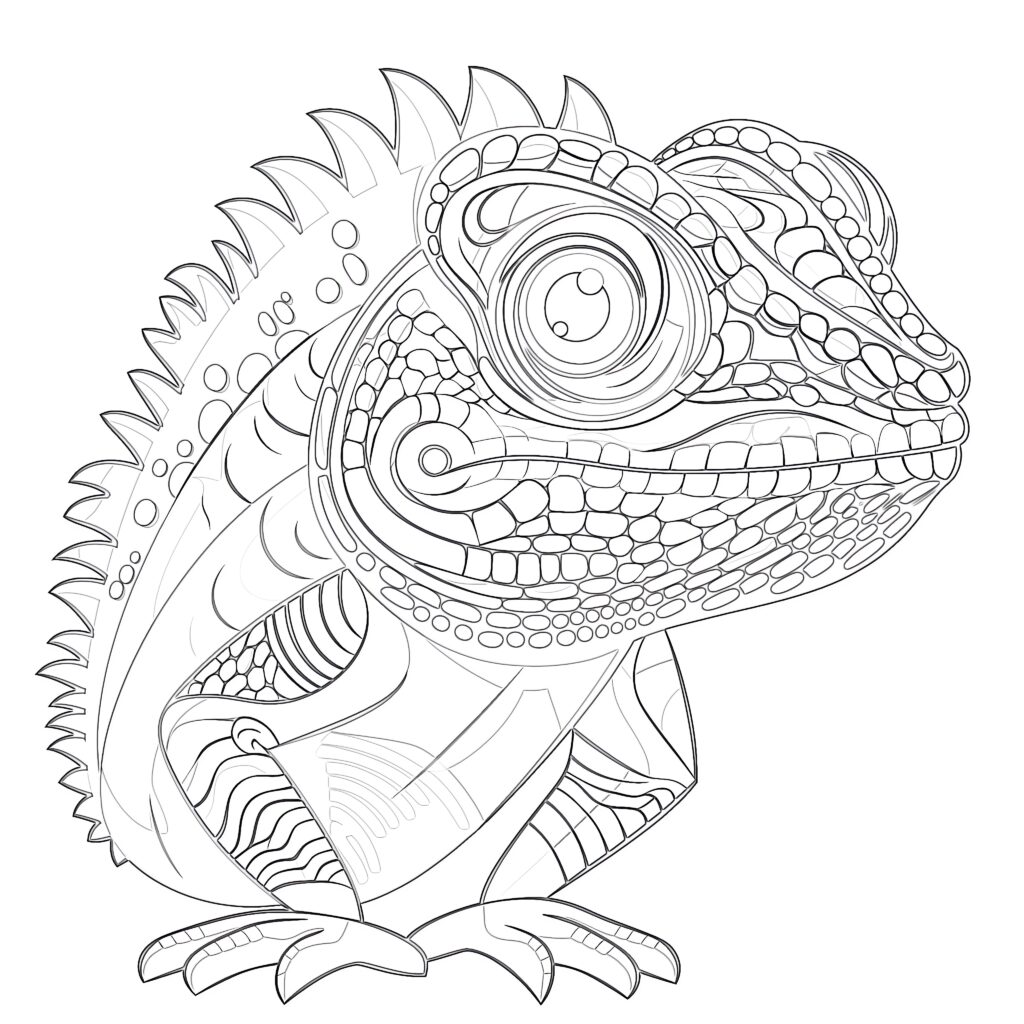 Lizard Coloring | Coloring Pages Mimi Panda