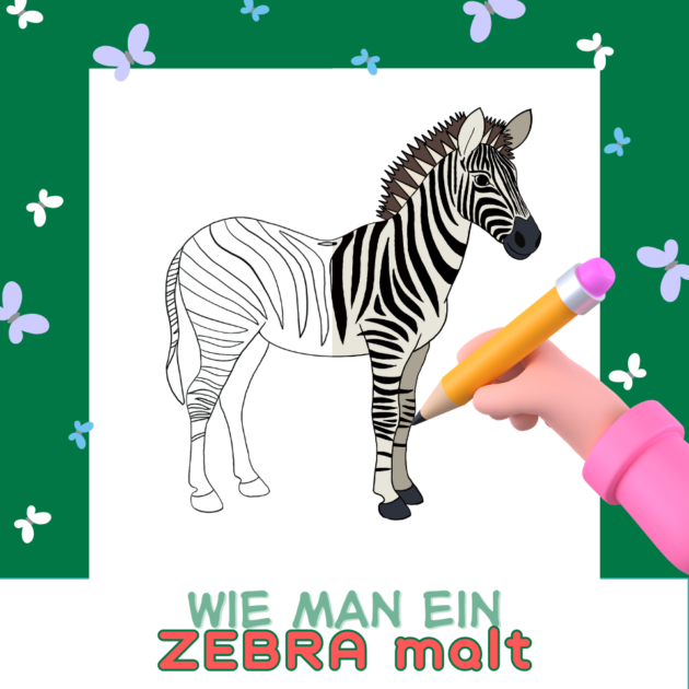 Wie Man Ein Zebra Malt: Ein Schritt-für-Schritt | Wie man Mimi Panda