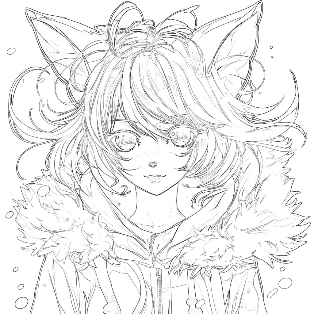 Anime Coloring Pages Online | Coloring Pages Mimi Panda