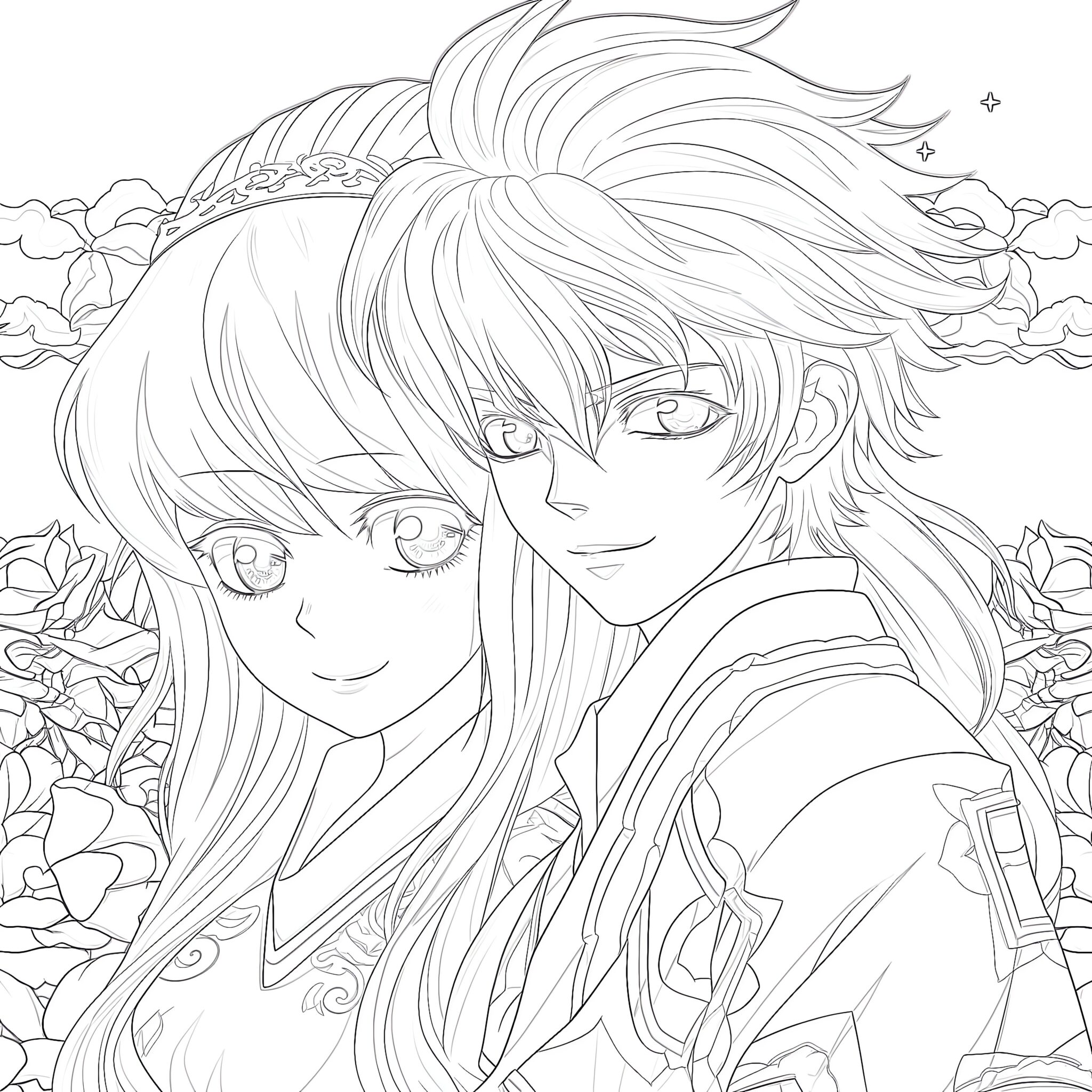 Anime Color Paper Coloring Page | Coloring Pages Mimi Panda