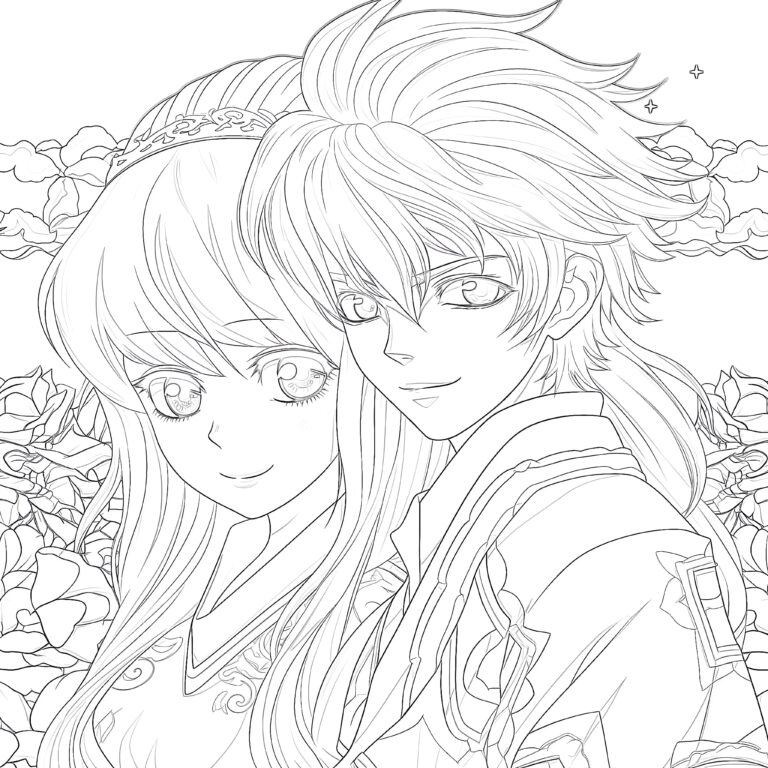 Anime Color Paper Coloring Page | Coloring Pages Mimi Panda