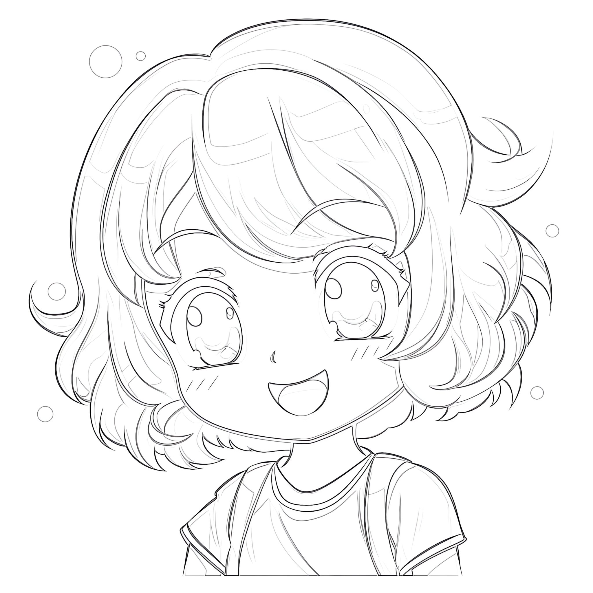 Anime Coloring Pages Cute | Coloring Pages Mimi Panda