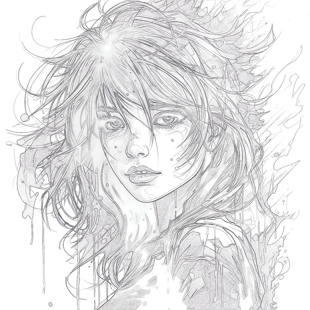 Pages de coloriage d'anime pour adultes en ligne | Coloriages Mimi Panda