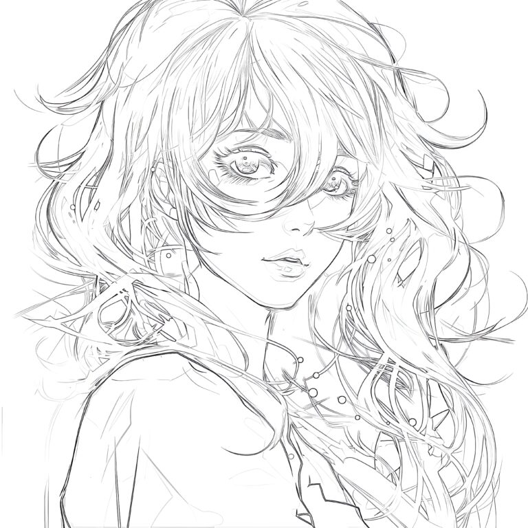 Coloring Pages Anime Easy | Coloring Pages Mimi Panda