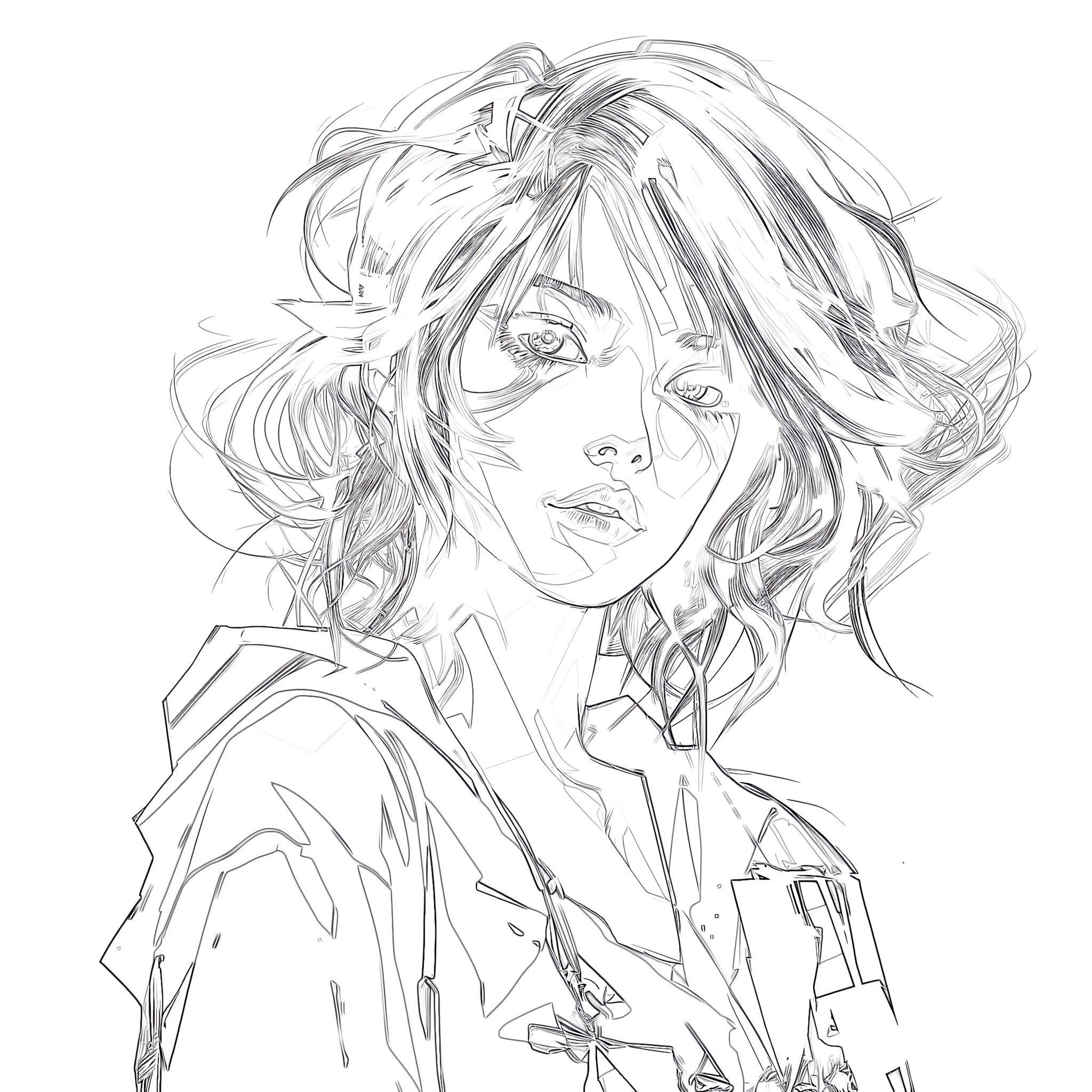 Anime For Colouring Coloring Page | Coloring Pages Mimi Panda