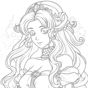 Anime Princess Coloring Pages | Coloring Pages Mimi Panda