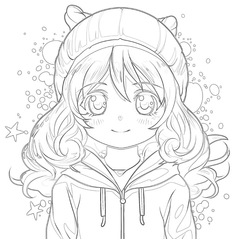 Cute Anime Colouring Pictures Coloring Page | Coloring Pages Mimi Panda