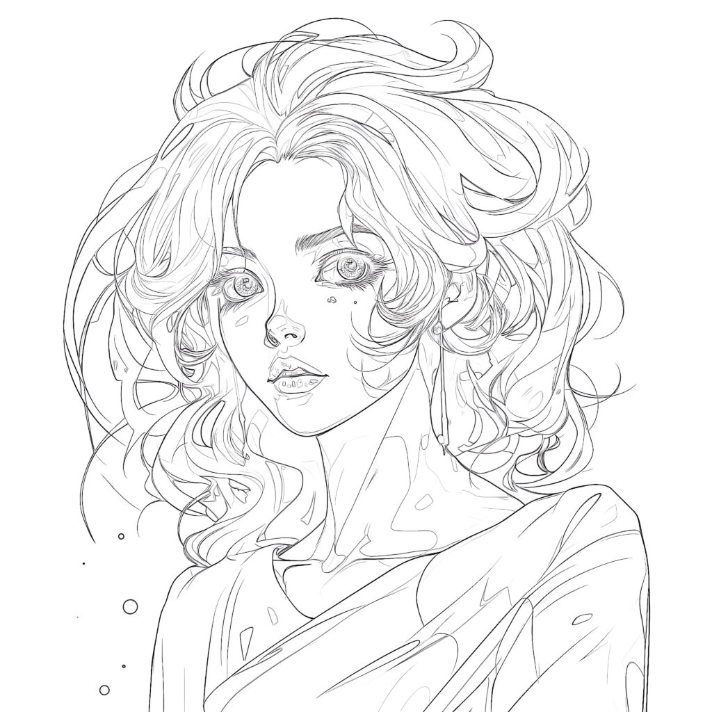 Free Anime Coloring Pictures Coloring Page | Coloring Pages Mimi Panda