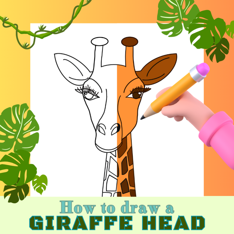 Giraffe Drawing For Kids Cartoon Giraffe. Vector Illustration Of A