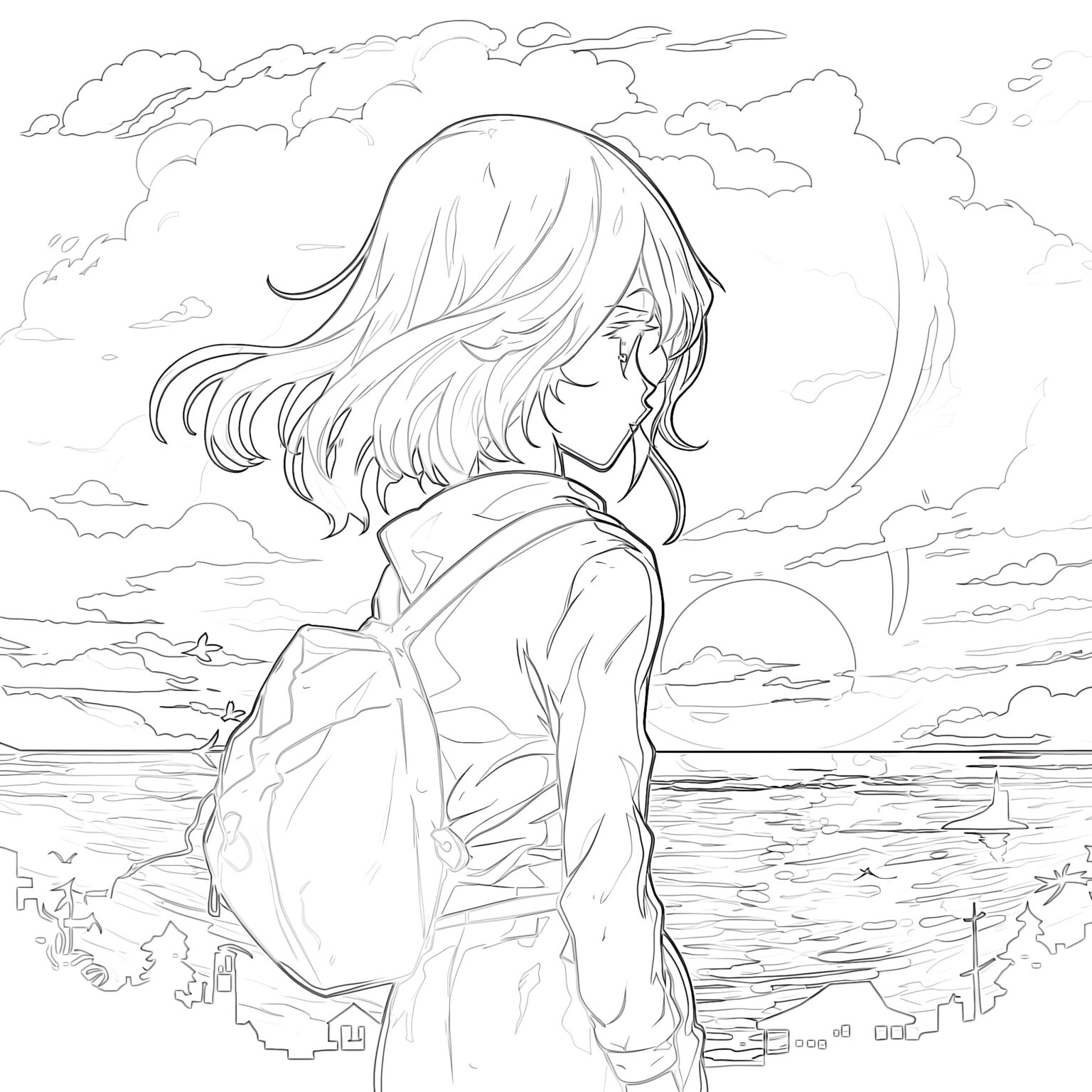 Anime Colouring Pages Printable | Coloring Pages Mimi Panda