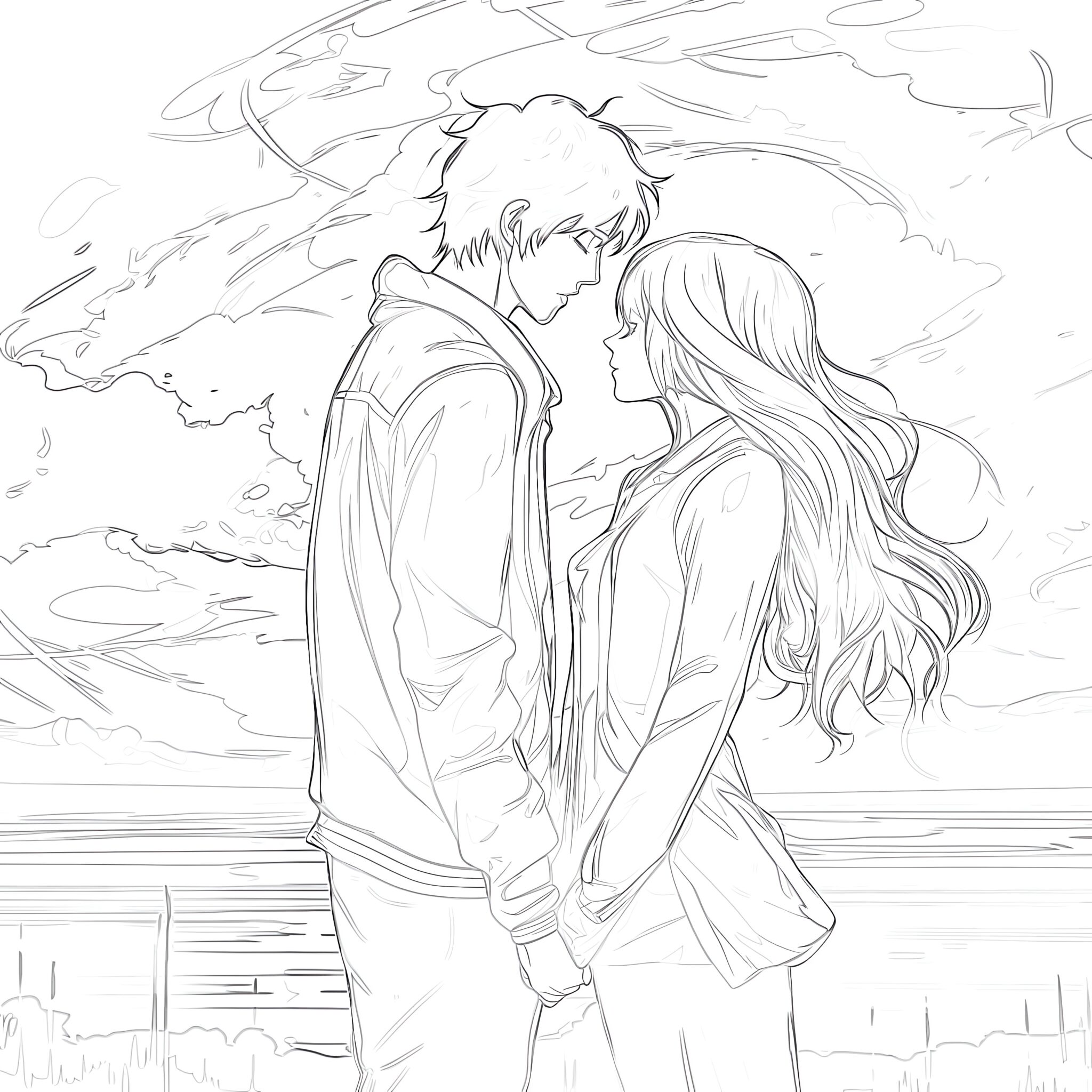 Anime Drawing For Colouring | Coloring Pages Mimi Panda