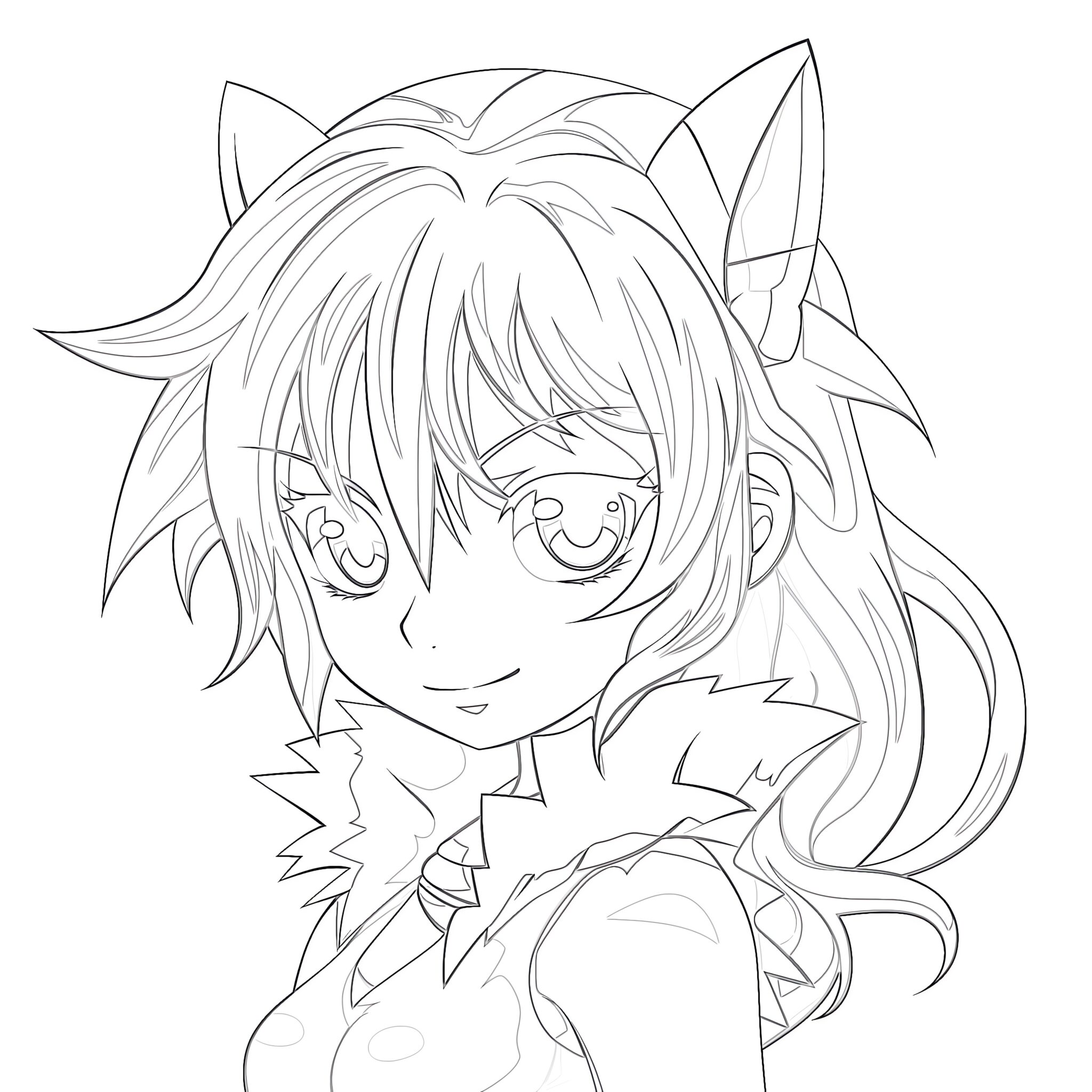 Fairy Tale Anime Coloring Pages | Coloring Pages Mimi Panda