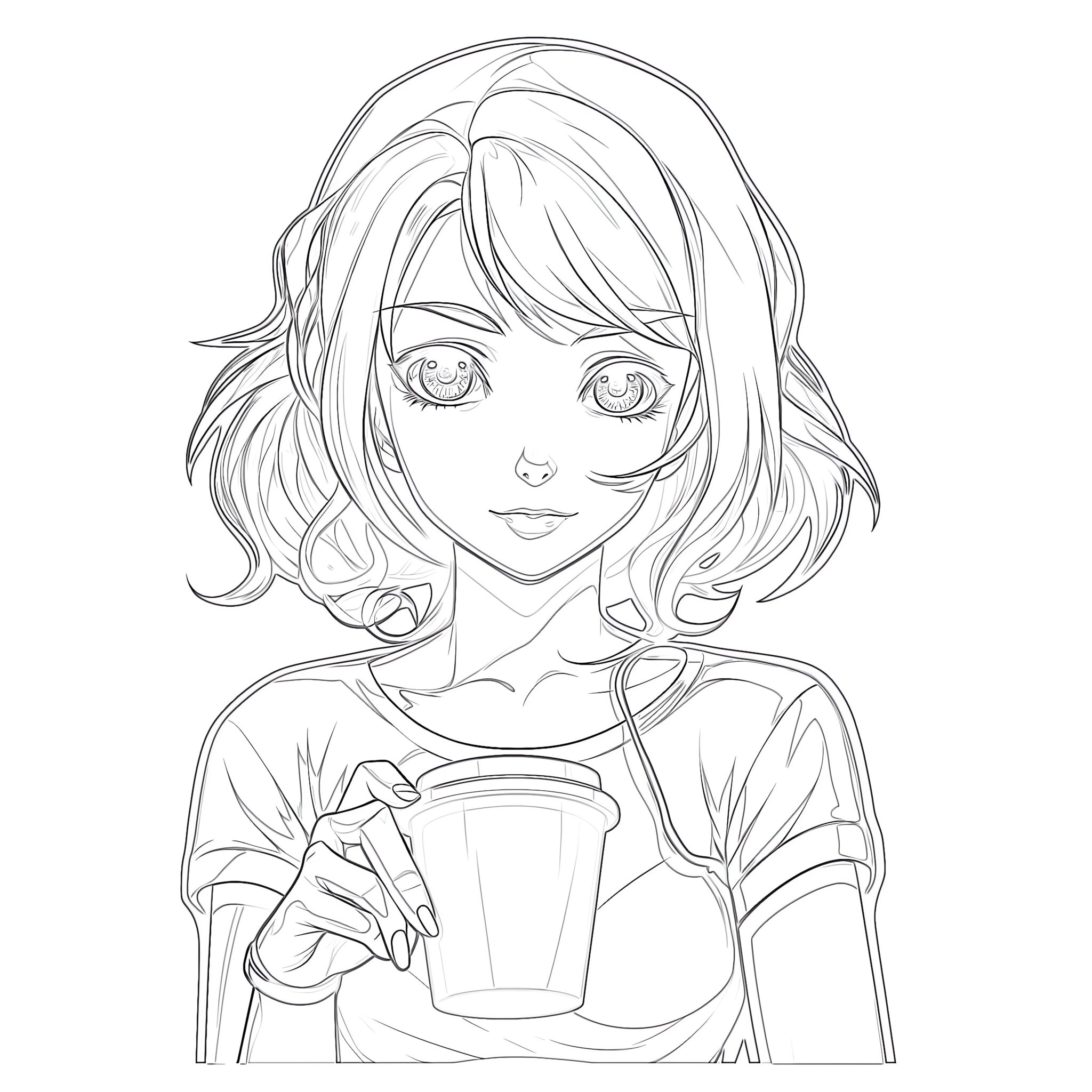 Kostenlose Anime-Bilder zum Ausmalen | Ausmalbilder Mimi Panda