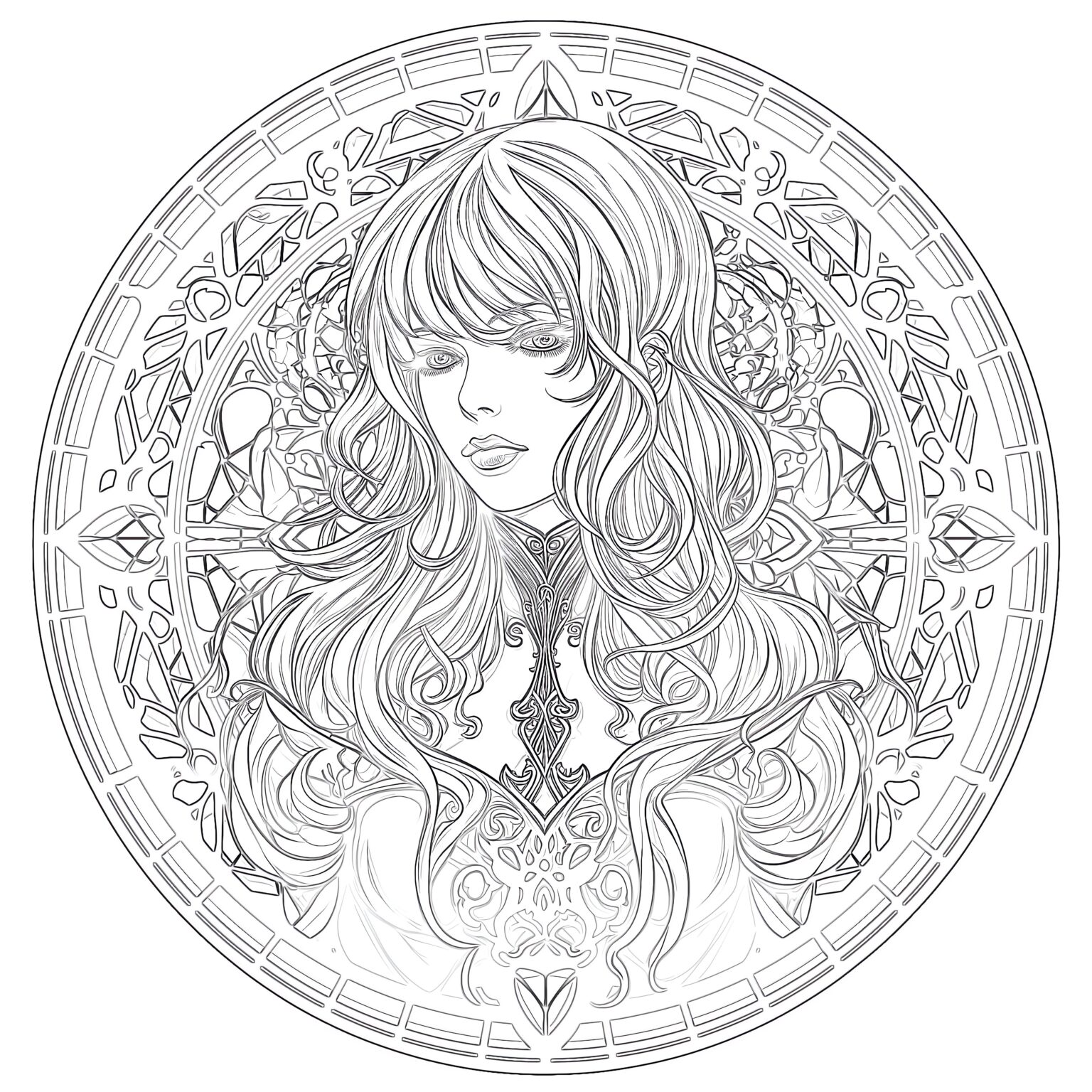 Gothic Anime Coloring Pages | Coloring Pages Mimi Panda