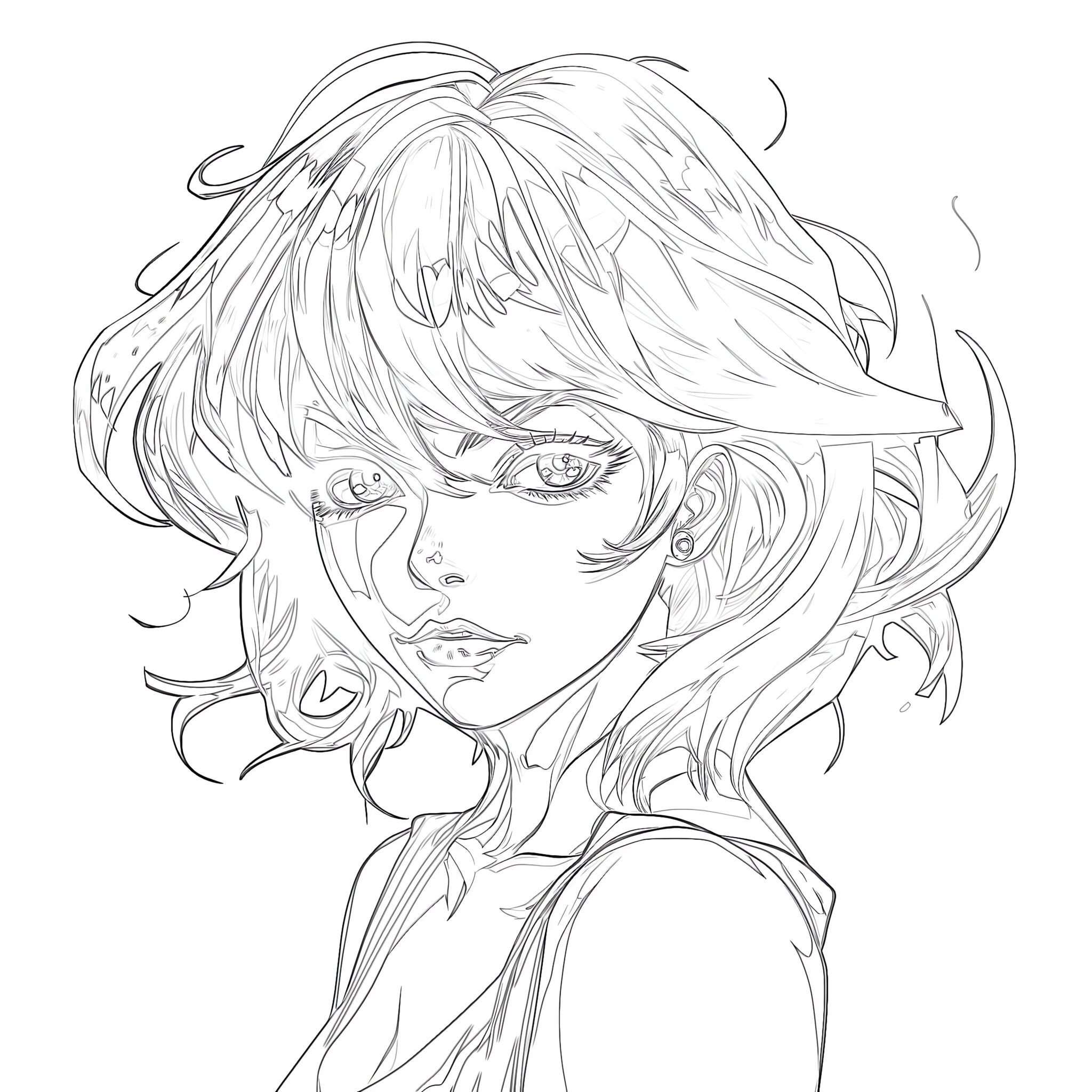 Anime Coloring Pages Online | Coloring Pages Mimi Panda