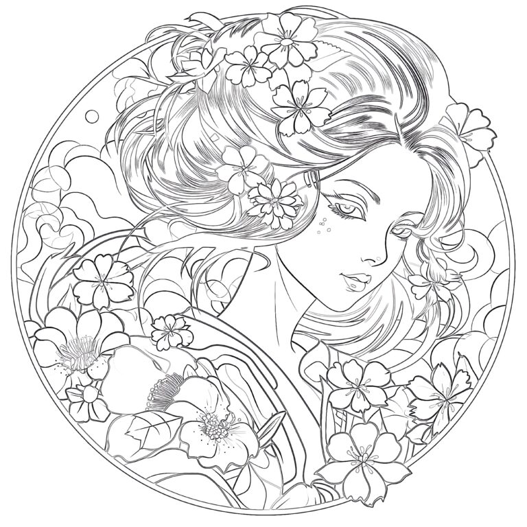 Japanese Anime Coloring Pages | Coloring Pages Mimi Panda