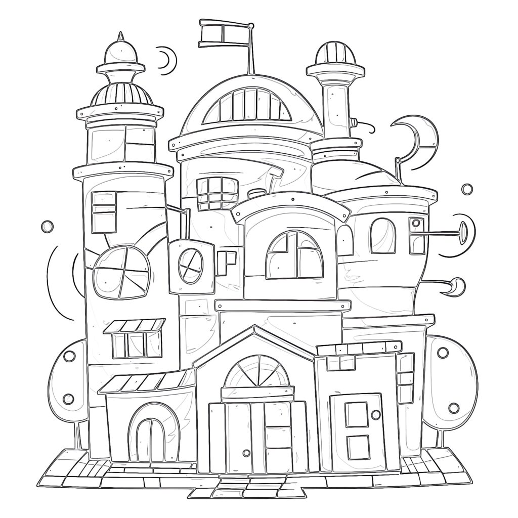 Irish Pub Coloring Page | Coloring Pages Mimi Panda