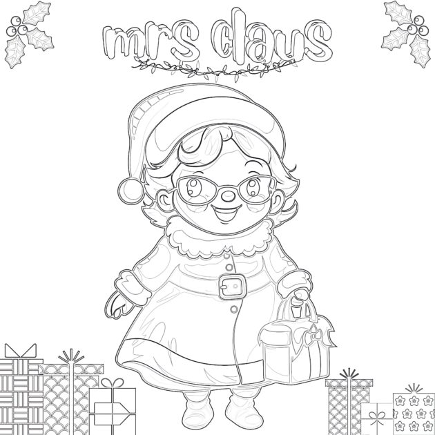 Best Mrs Claus Coloring Page | Coloring Pages Mimi Panda