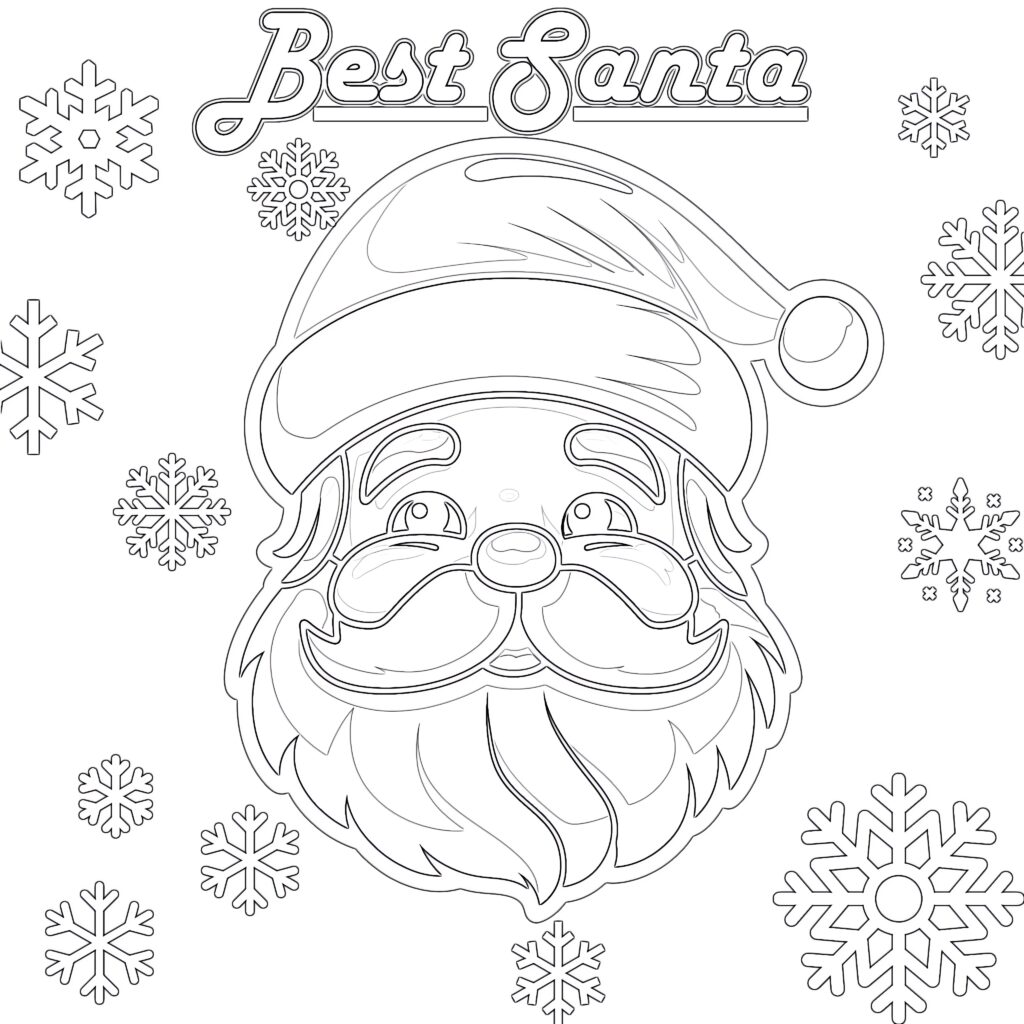 Best Santa Claus Coloring Page | Coloring Pages Mimi Panda