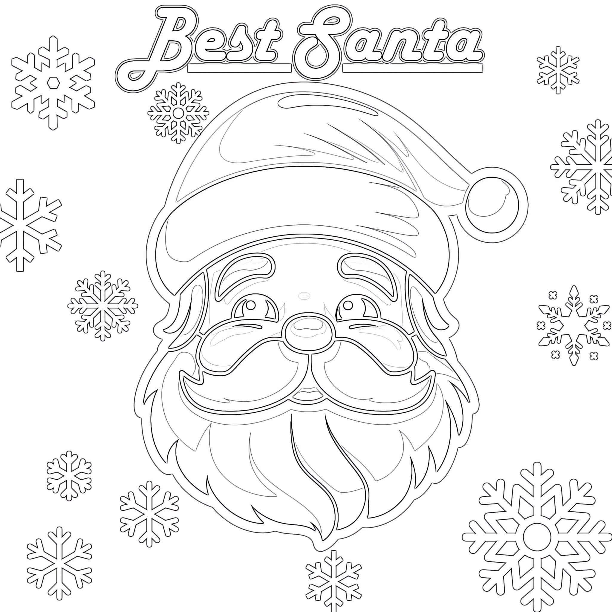 Best Santa Claus Coloring Page | Coloring Pages Mimi Panda