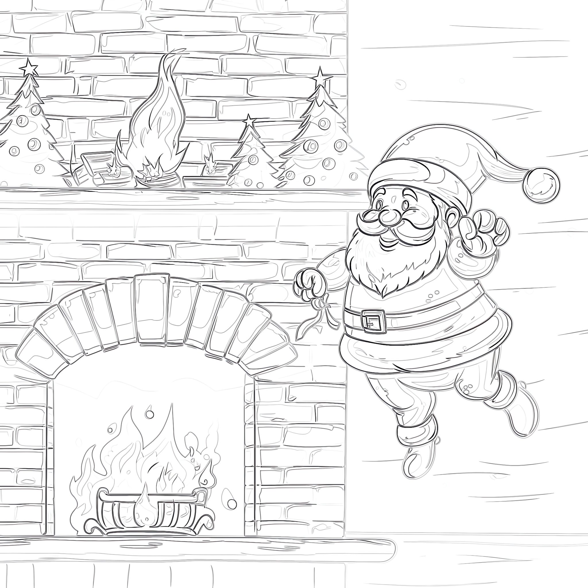 Color Santa Claus Coloring Page | Coloring Pages Mimi Panda