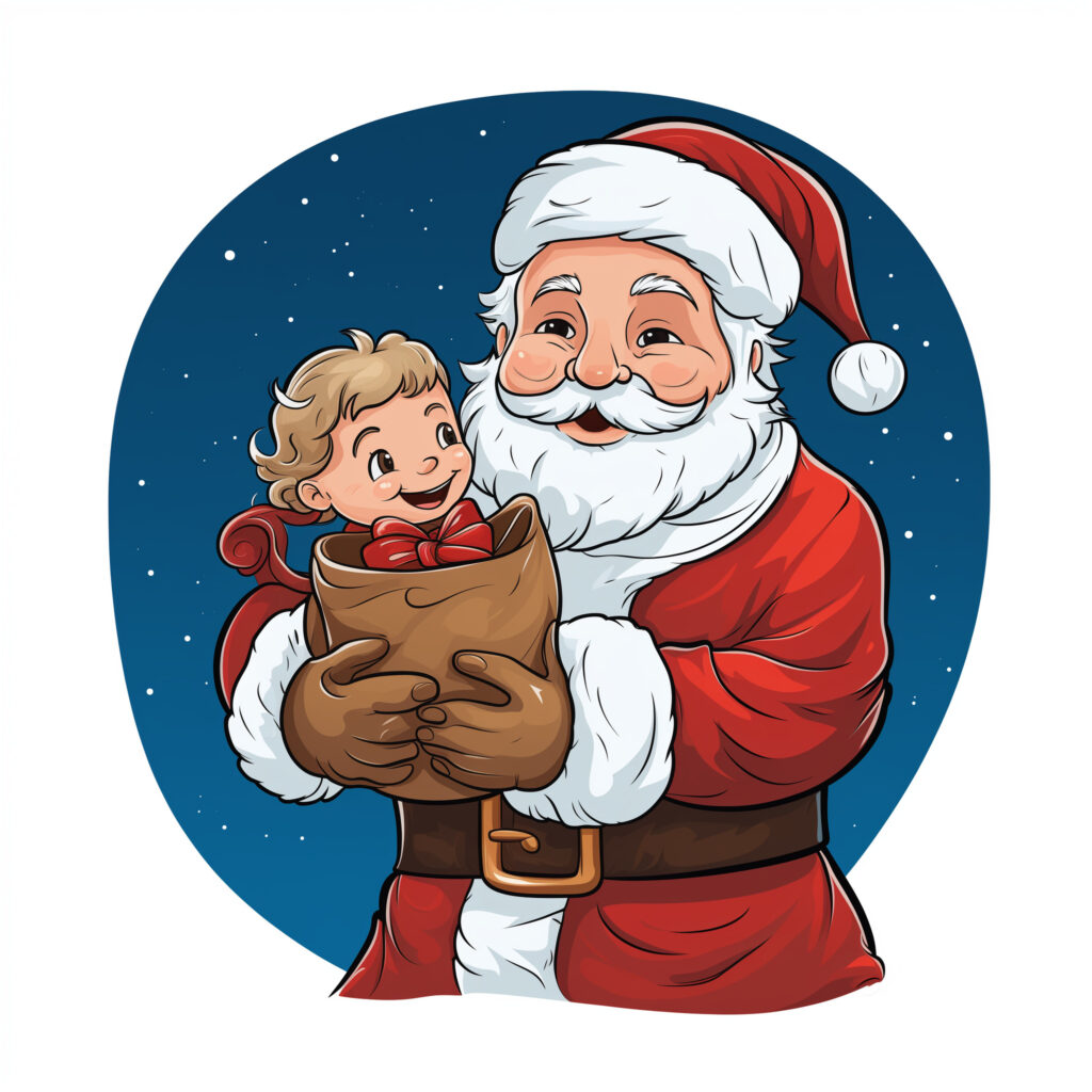 Father Christmas Colouring Page | Coloring Pages Mimi Panda