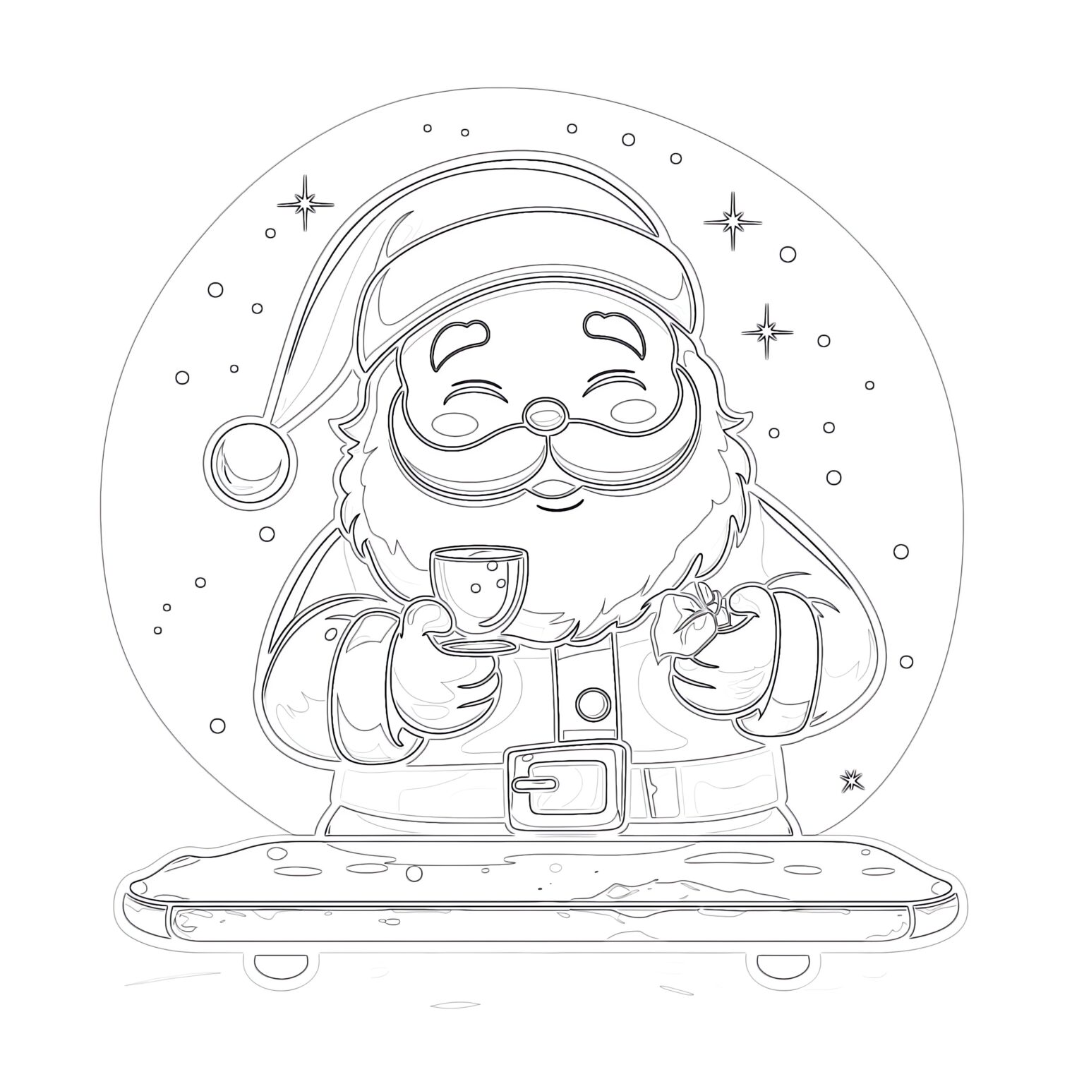Christmas Santa Coloring Sheets | Coloring Pages Mimi Panda