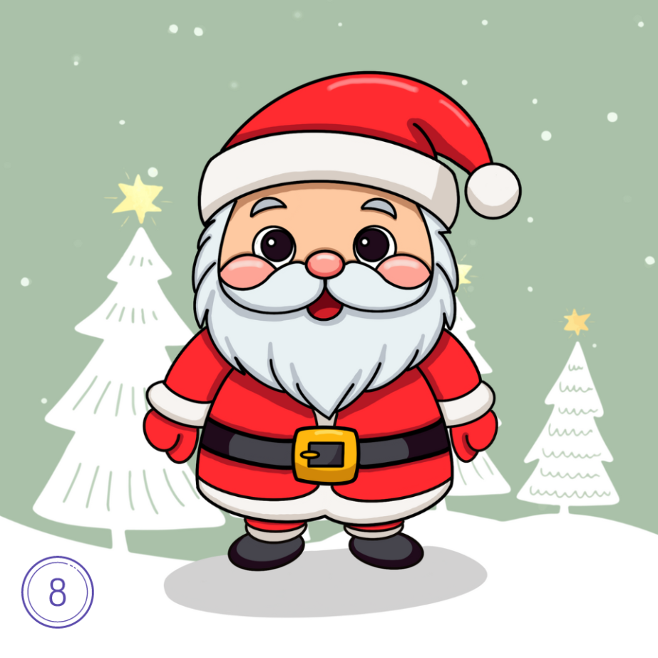 Comment dessiner un Père Noël Caricatural | Comment Faire Mimi Panda