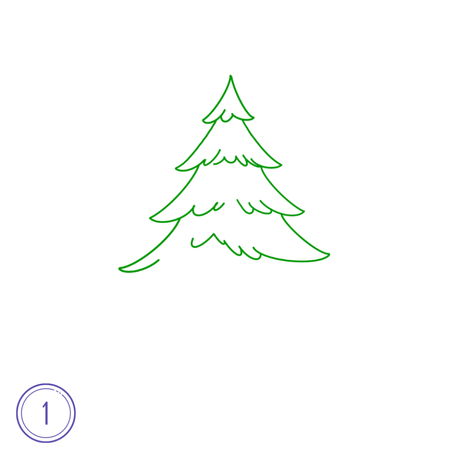 Comment Dessiner Un Sapin De Noël | Tutoriels de Dessin Mimi Panda