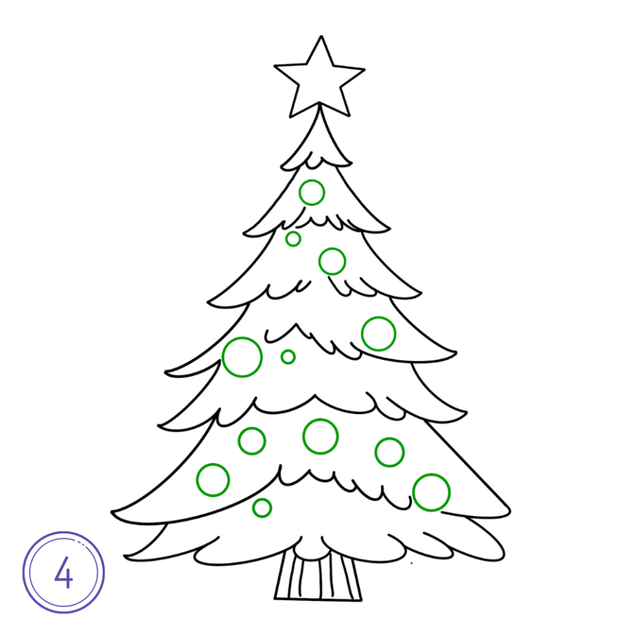 Comment Dessiner Un Sapin De Noël | Tutoriels de Dessin Mimi Panda