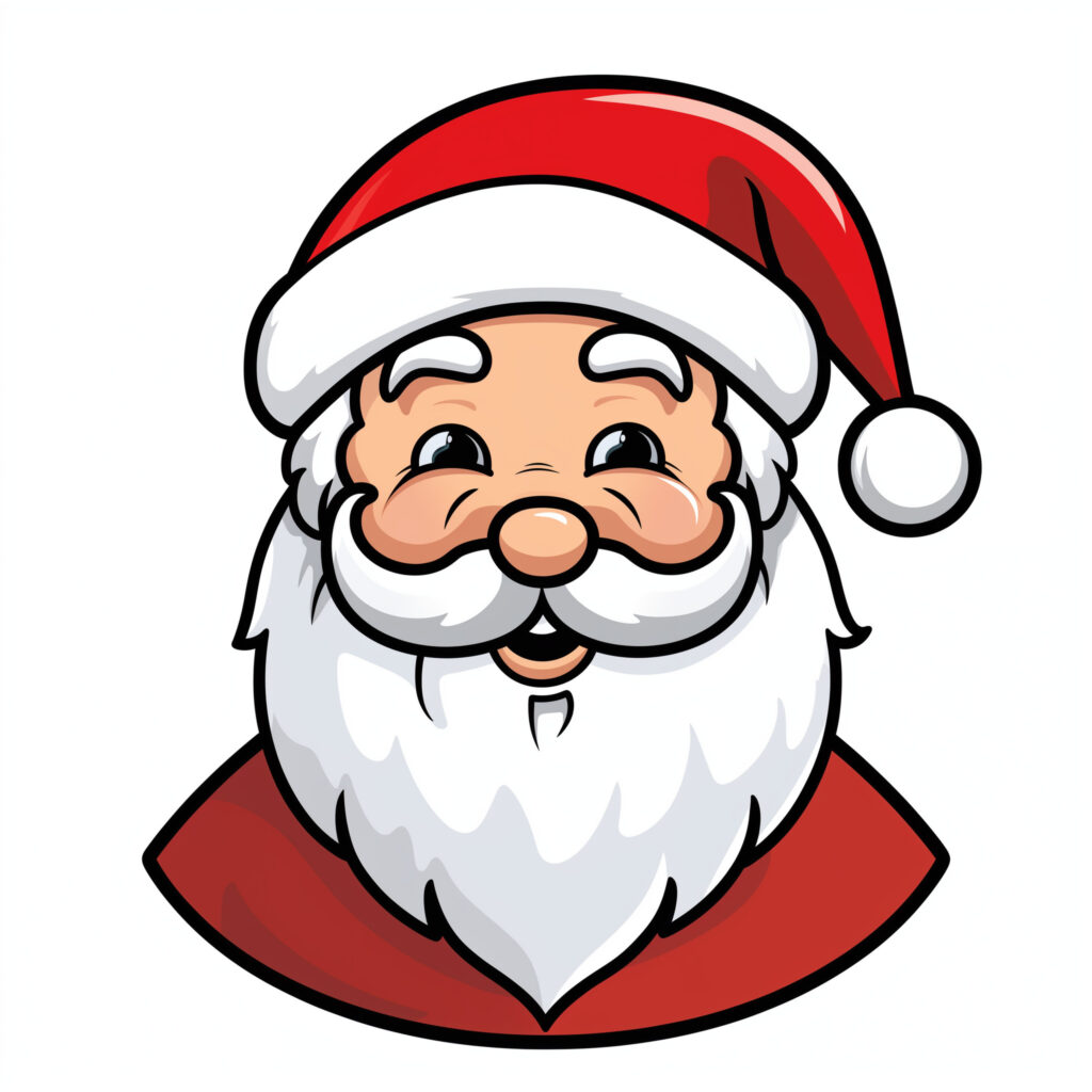 Father Christmas Colouring Page | Coloring Pages Mimi Panda