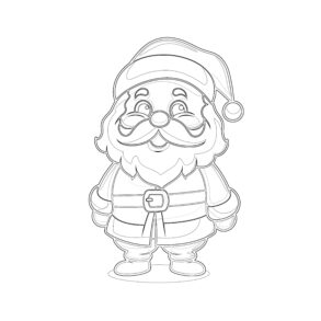 Father Christmas Colouring Page | Coloring Pages Mimi Panda
