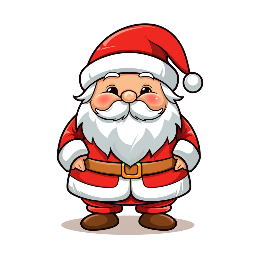 Father Christmas Colouring Page | Coloring Pages Mimi Panda