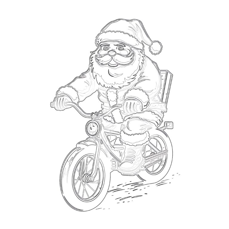 Free Coloring Santa Coloring Page | Coloring Pages Mimi Panda