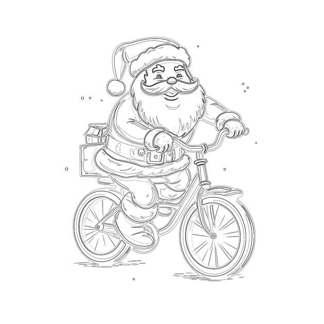Santa Claus Coloring Pages for Kids and Adults - Mimi Pamda