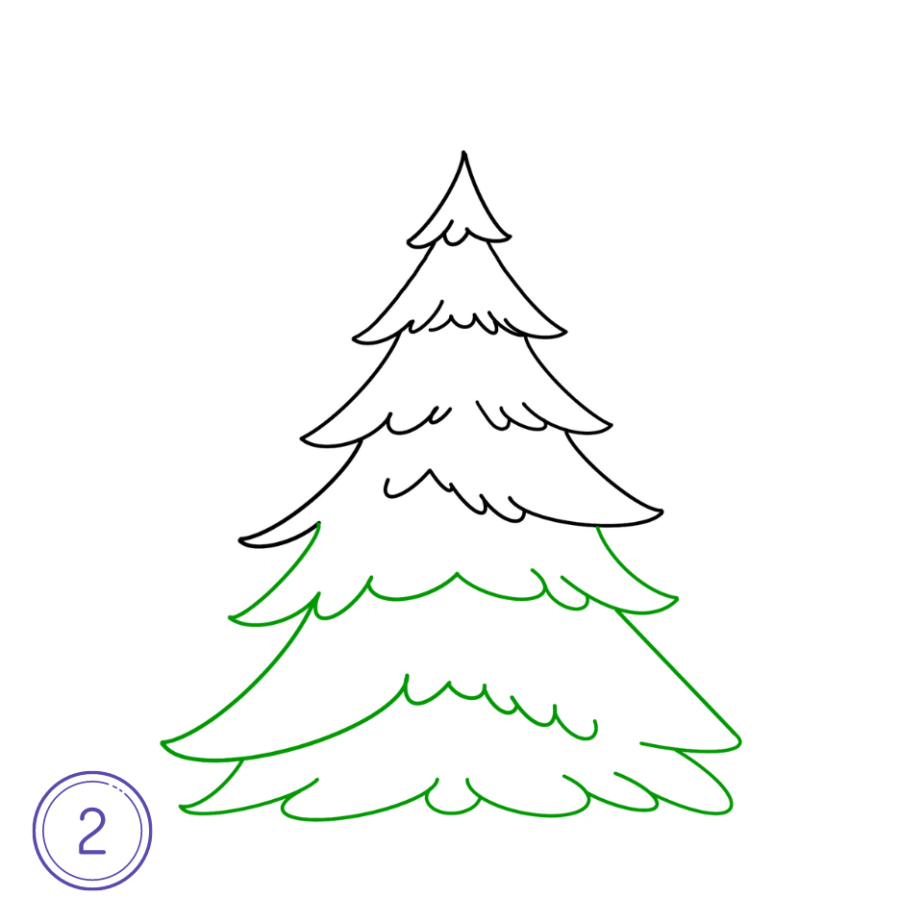 How to Draw a Christmas Tree: A Step-by-Step | How to Mimi Panda