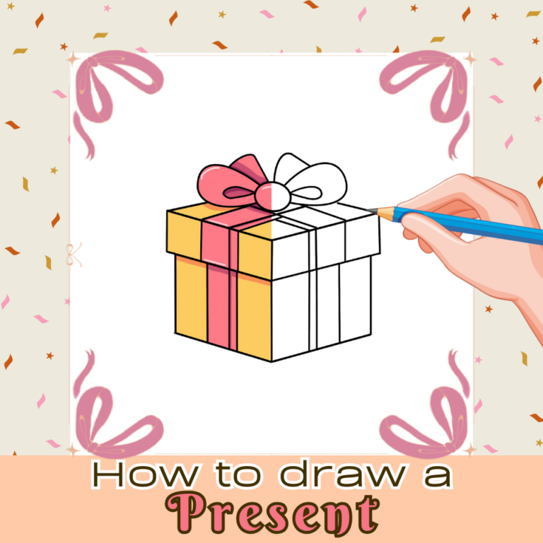 How to Draw a Present: A Step-by-Step | How to Mimi Panda