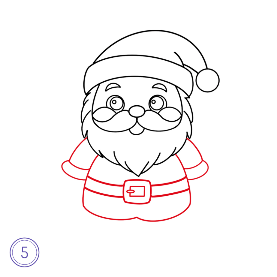 How To Draw Cartoon Santa Claus: A Step-by-Step | How to Mimi Panda