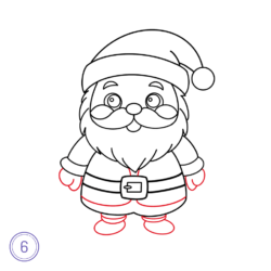 How To Draw Cartoon Santa Claus: A Step-by-Step | How to Mimi Panda